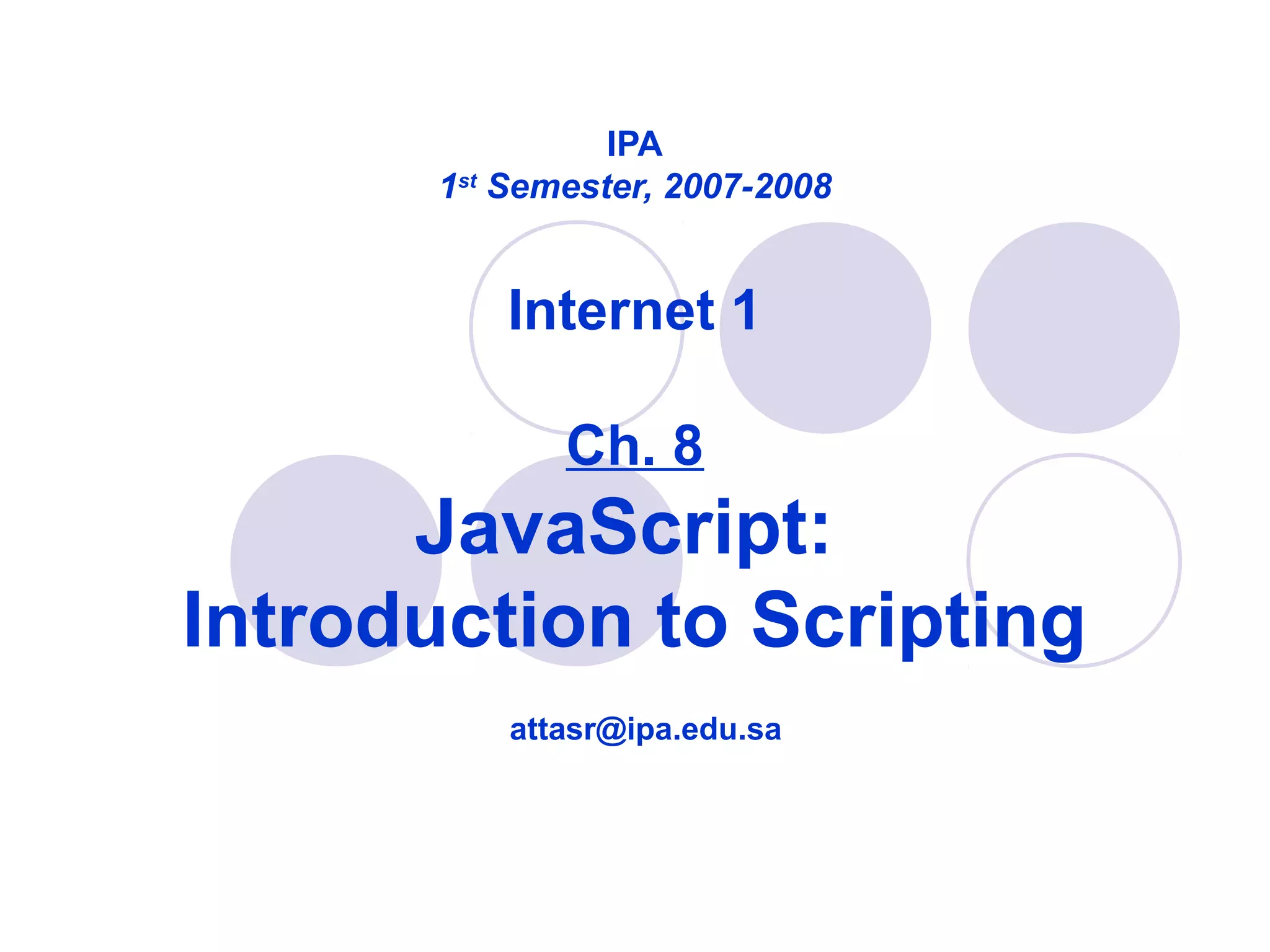 Javascript Ppt
