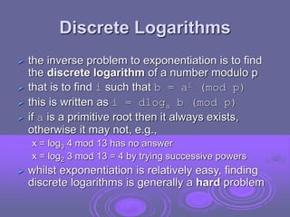 Crptography and network security Number theory - | PPT