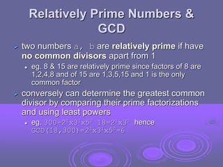 Crptography and network security Number theory - | PPT