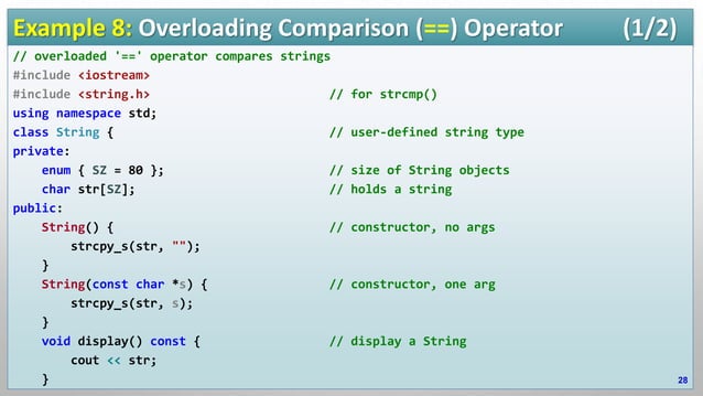 Object Oriented Programming Using C Ch08 Operator Overloadingpptx