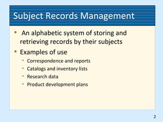 Ch08 records management | PPT