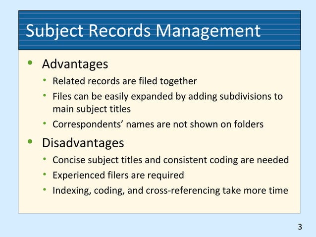 Ch08 records management | PPT | Databases | Computer Software and Applications