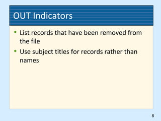 Ch08 records management | PPT