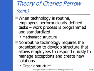 Ch09 - Organisation theory design and change gareth jones | PPT