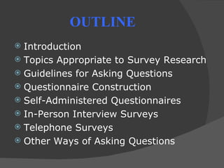 Ch09 Survey Research | PPT