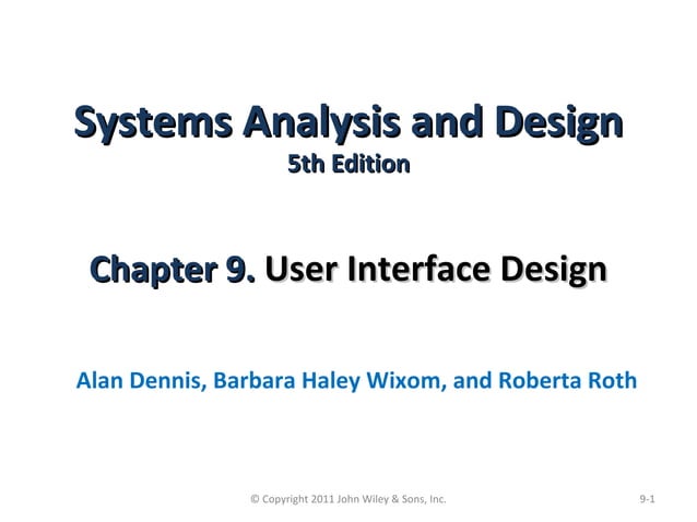 Ch09-User Interface Design | PPT