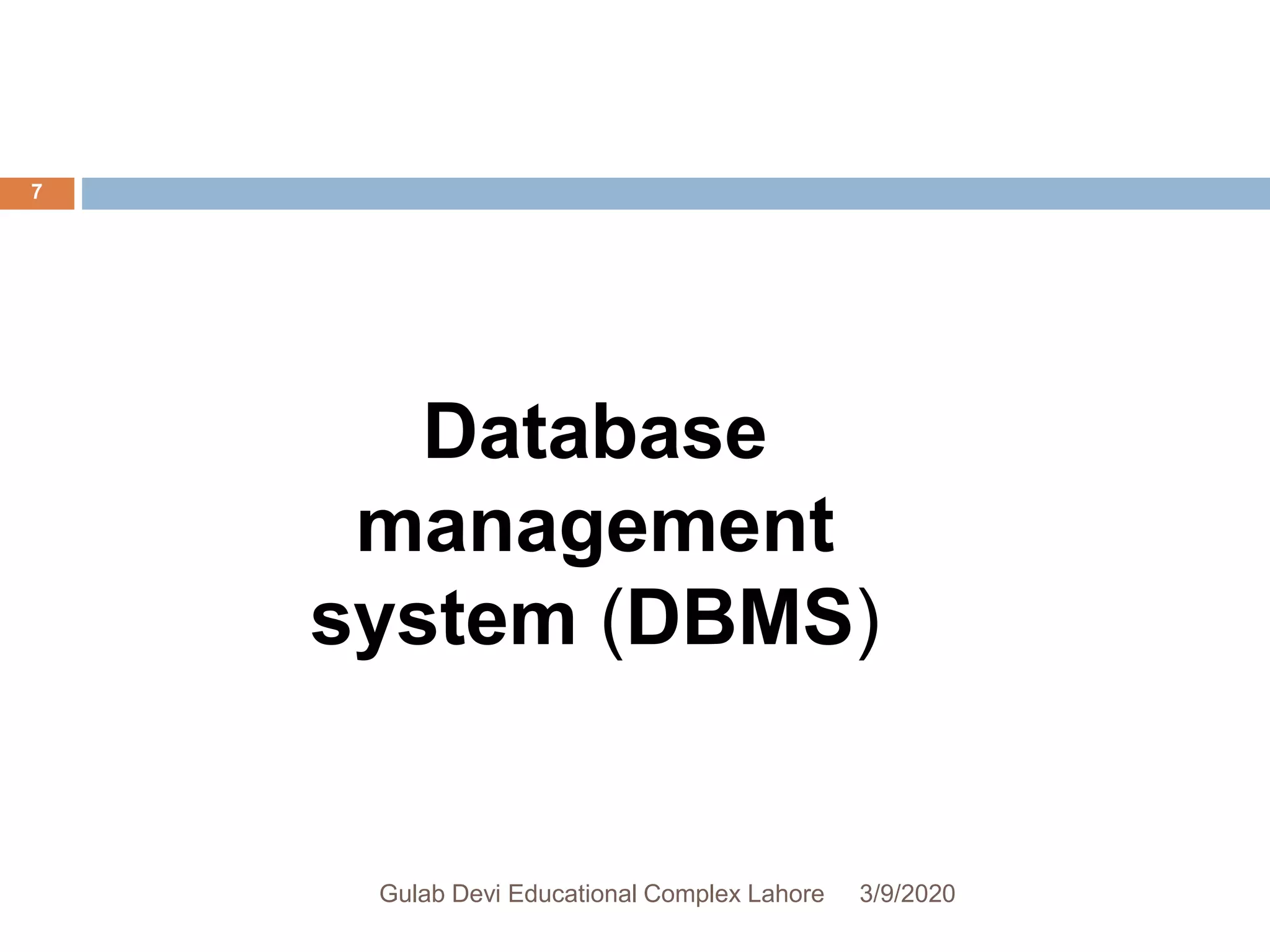 Ch 09 Database Management System Ppt Databases Computer Software And Applications