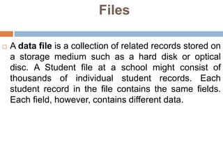 Ch # 09 database management system | PPT