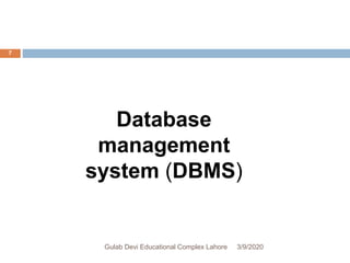 Ch # 09 database management system | PPT