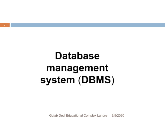 Ch # 09 database management system | PPT | Databases | Computer ...