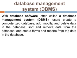 Ch # 09 database management system | PPT