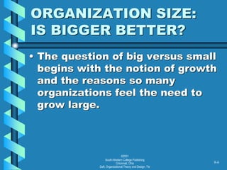 Organization size, life cycle and decline.ppt