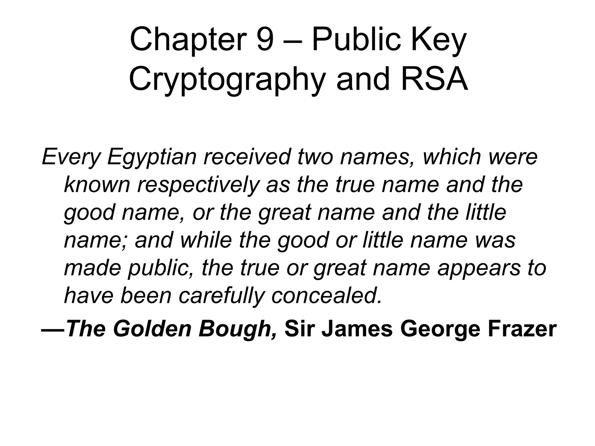 Public Key Cryptography And Rsa Algorithm Ppt