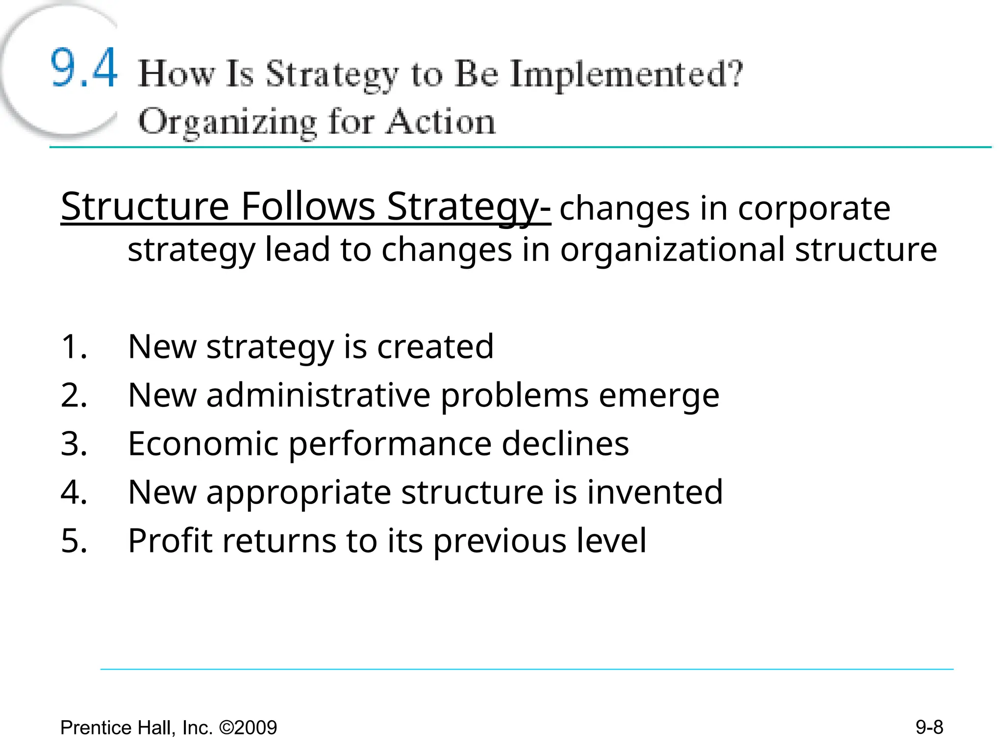 CHAPTER 9 Strategy Implementation: Organizing for Action | PPT