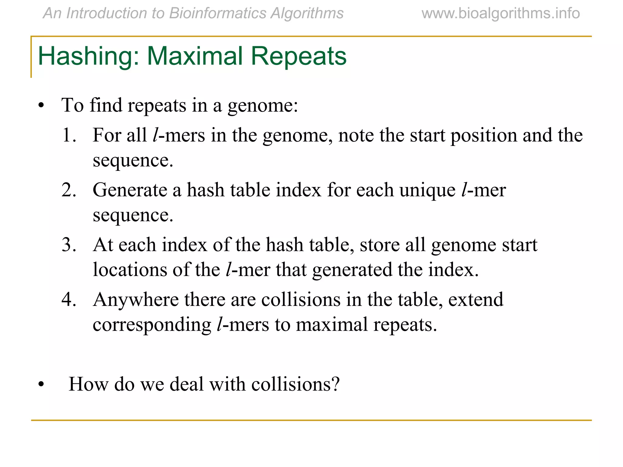 Ch09 combinatorialpatternmatching | PDF | Chemistry | Science