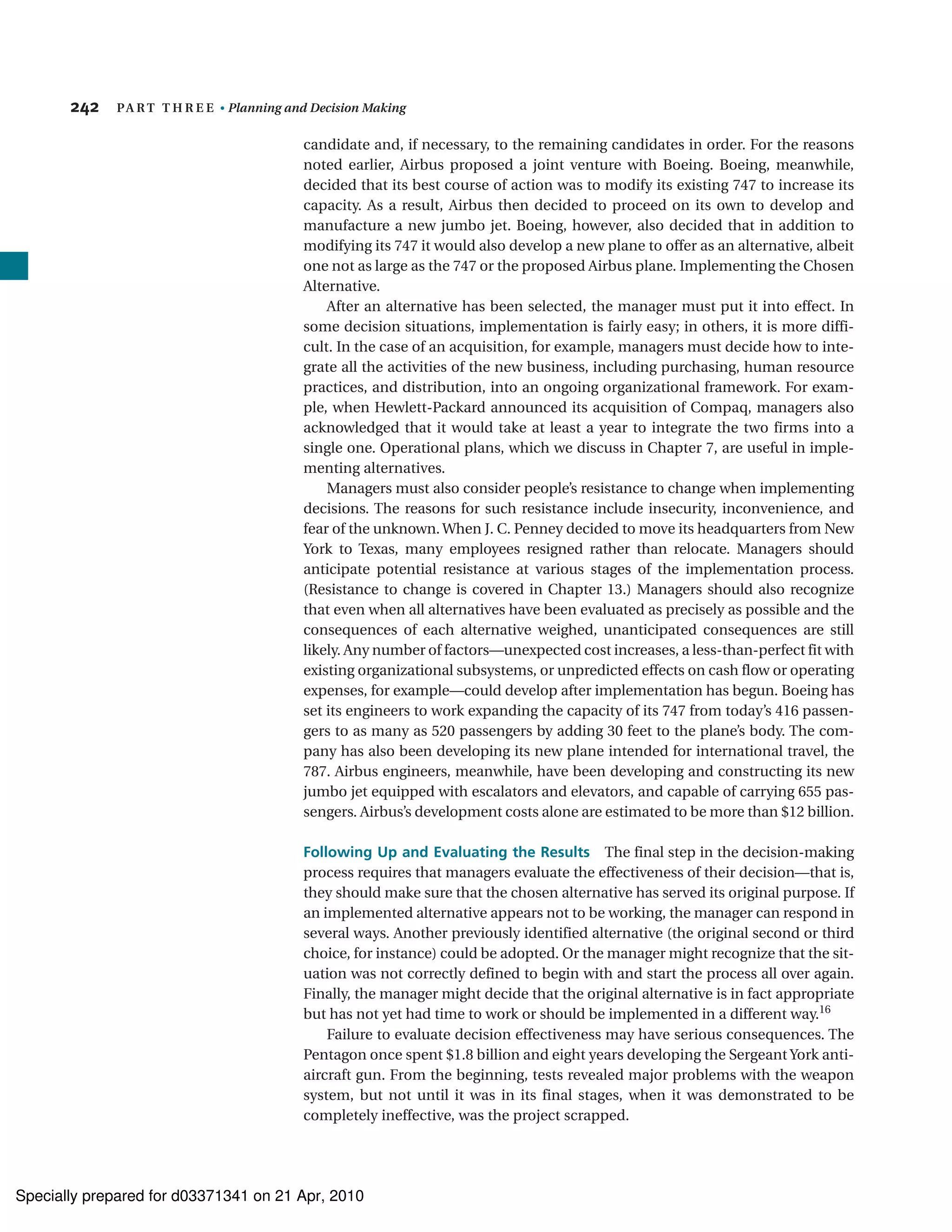 Ch09 managing decision making and problem solving | PDF