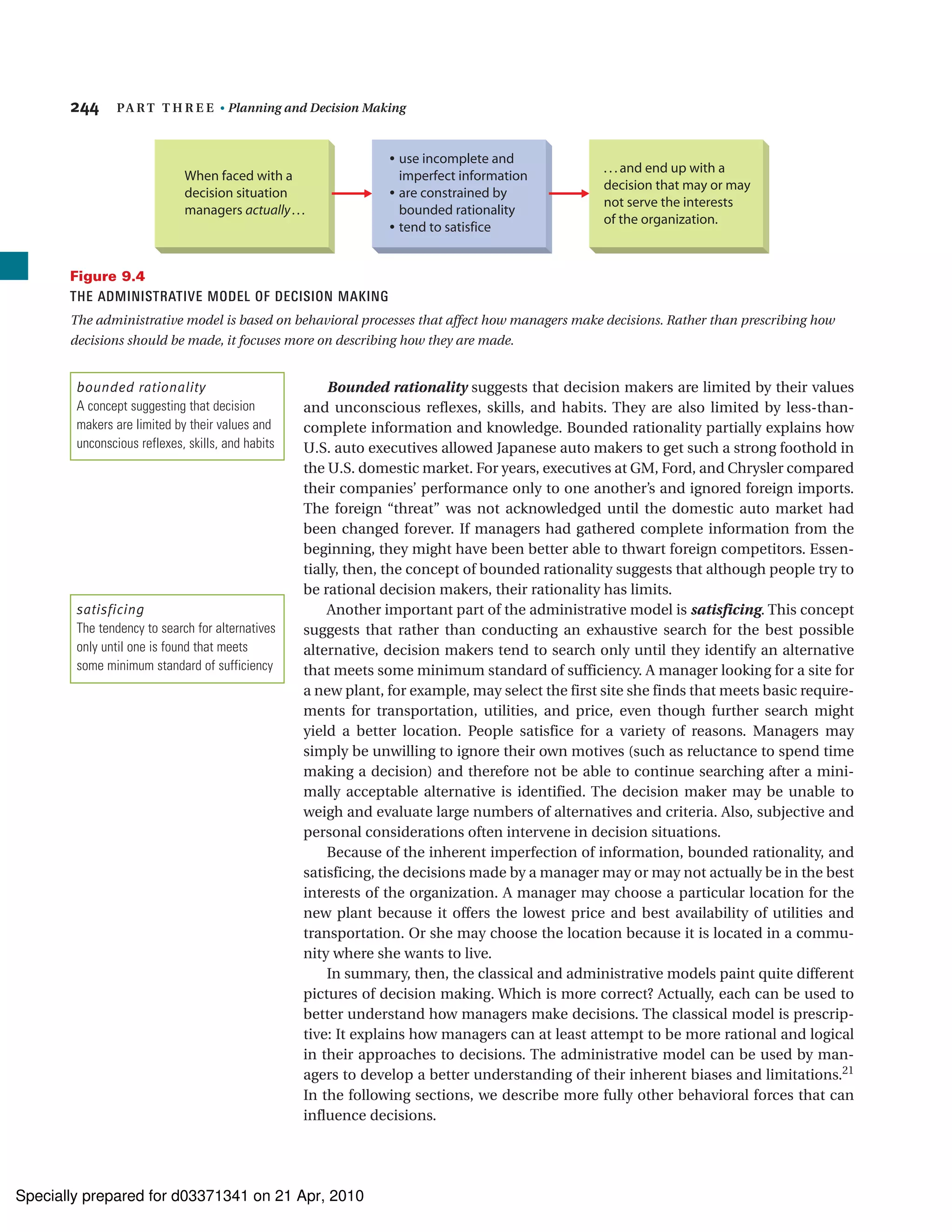 Ch09 managing decision making and problem solving | PDF