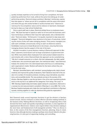 Ch09 managing decision making and problem solving | PDF