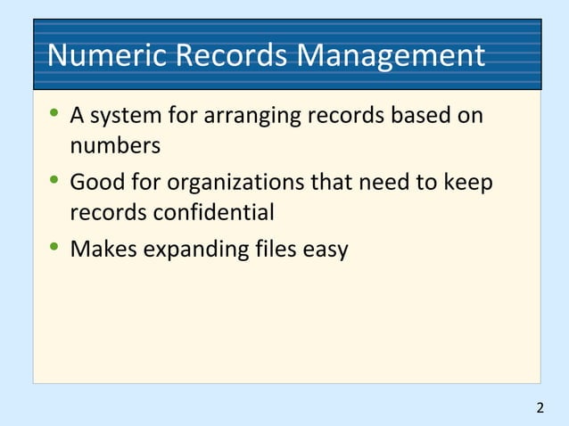 Ch09 records management | PPT