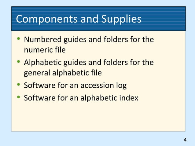 Ch09 records management | PPT