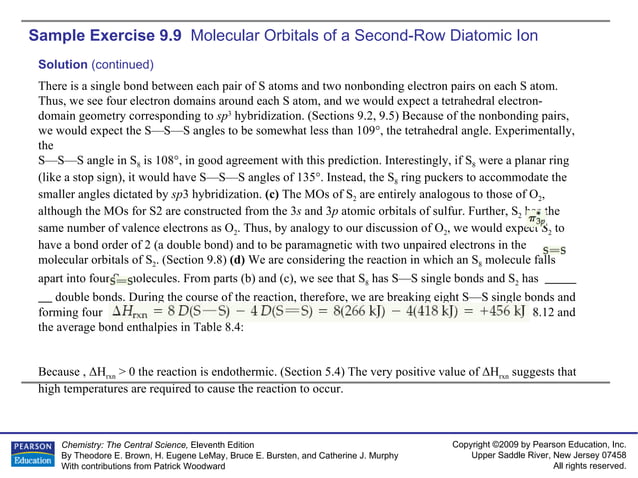 AP Chemistry Chapter 9 Sample Exercise | PPT | Chemistry | Science