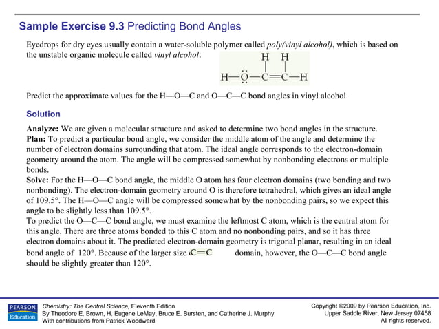 AP Chemistry Chapter 9 Sample Exercise | PPT | Chemistry | Science