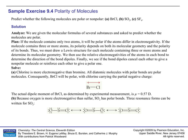 AP Chemistry Chapter 9 Sample Exercise | PPT | Chemistry | Science