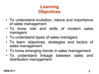 Ch1: Introduction to Sales and Distribution Management | PPT