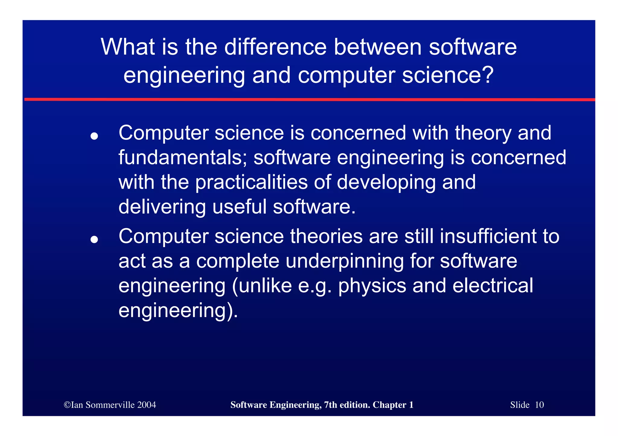 Software Engineering - Ch1 | PDF