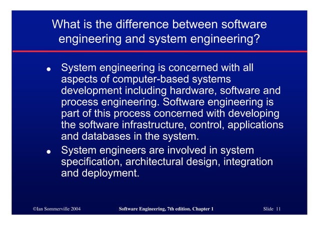 Software Engineering - Ch1