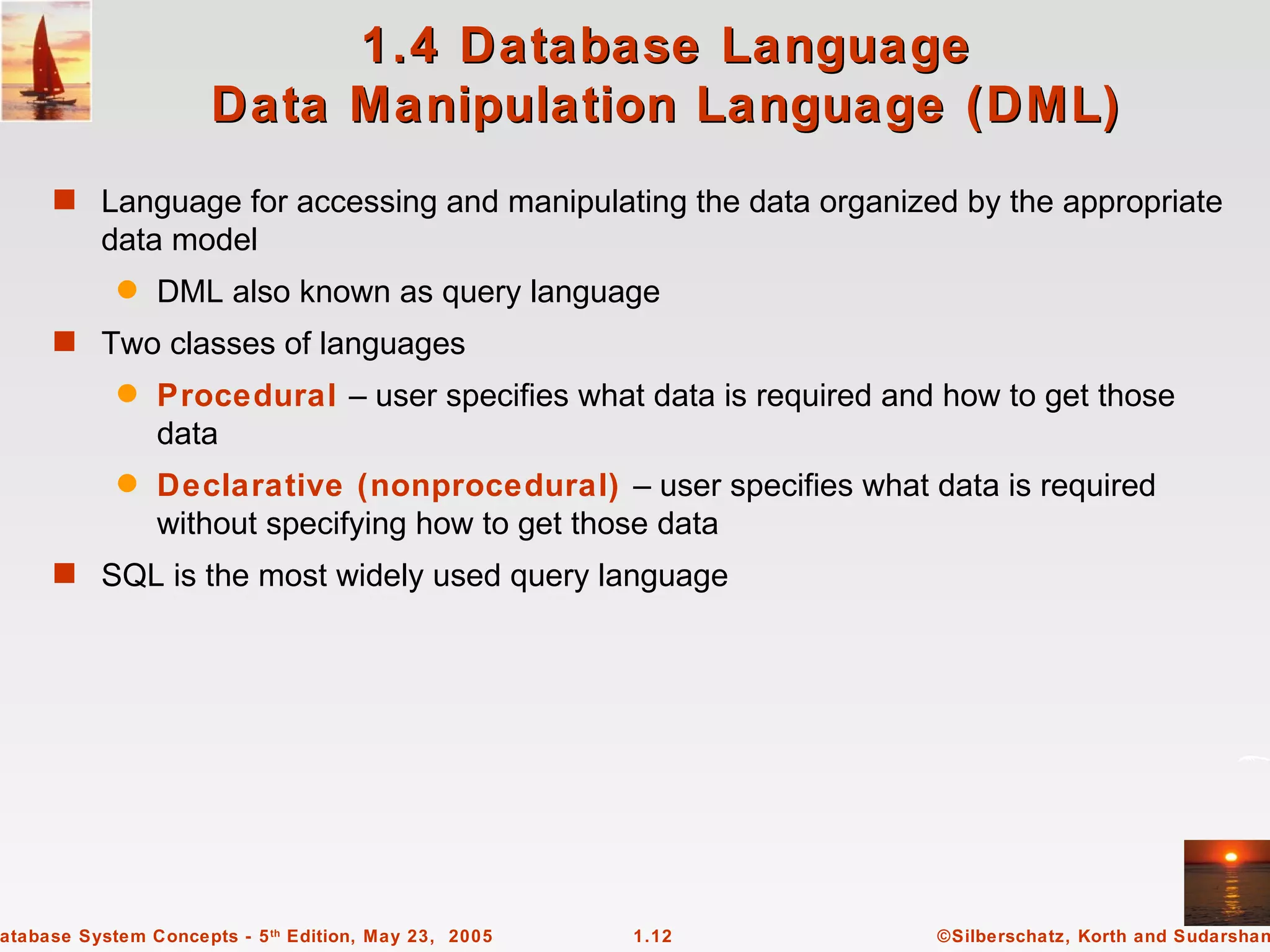 Database Systems Concepts 5th Ed Ppt Databases Computer Software