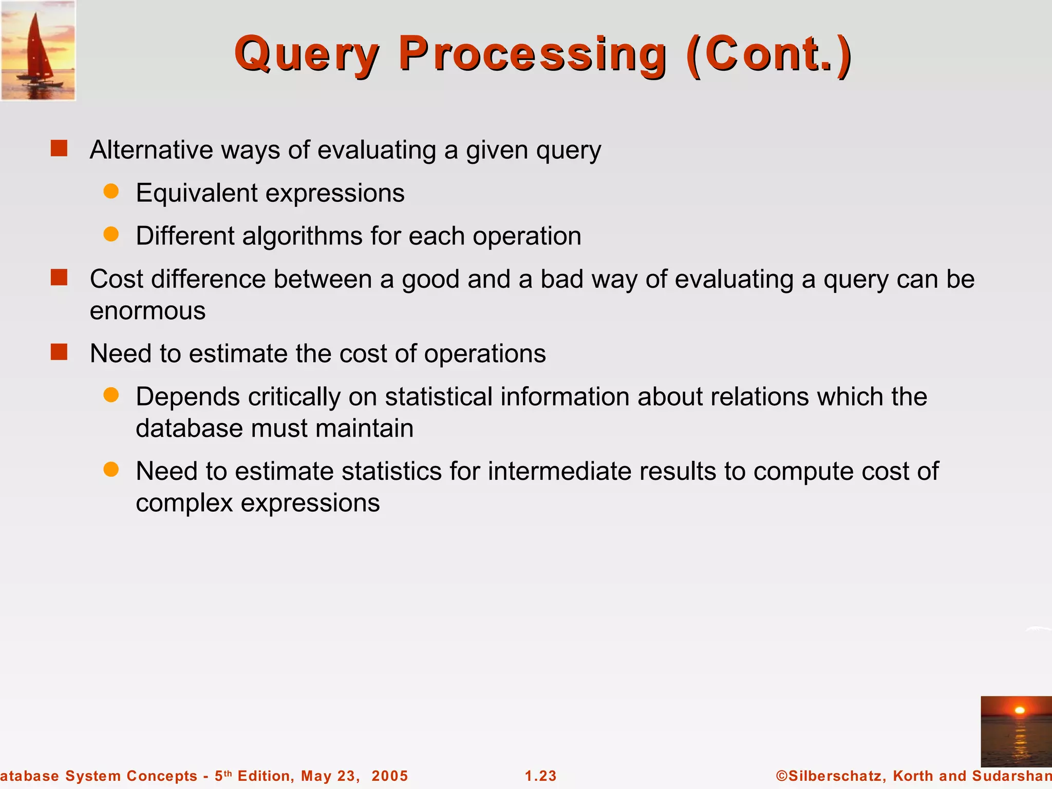 Database Systems Concepts 5th Ed Ppt Databases Computer Software