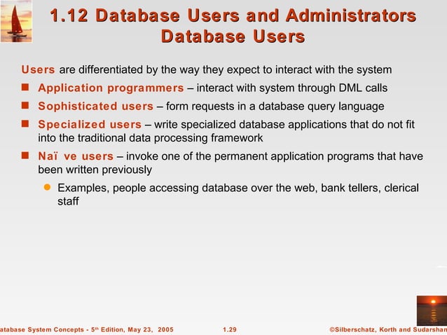 Database Systems Concepts, 5th Ed | PPT | Databases | Computer Software ...