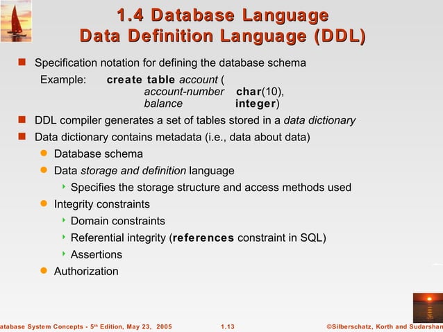 Database Systems Concepts 5th Ed Ppt