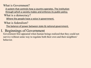 Ch1: Foundation of Government | PPTX
