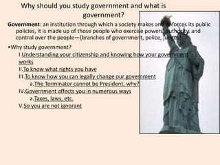 Ch1: Foundation of Government | PPTX