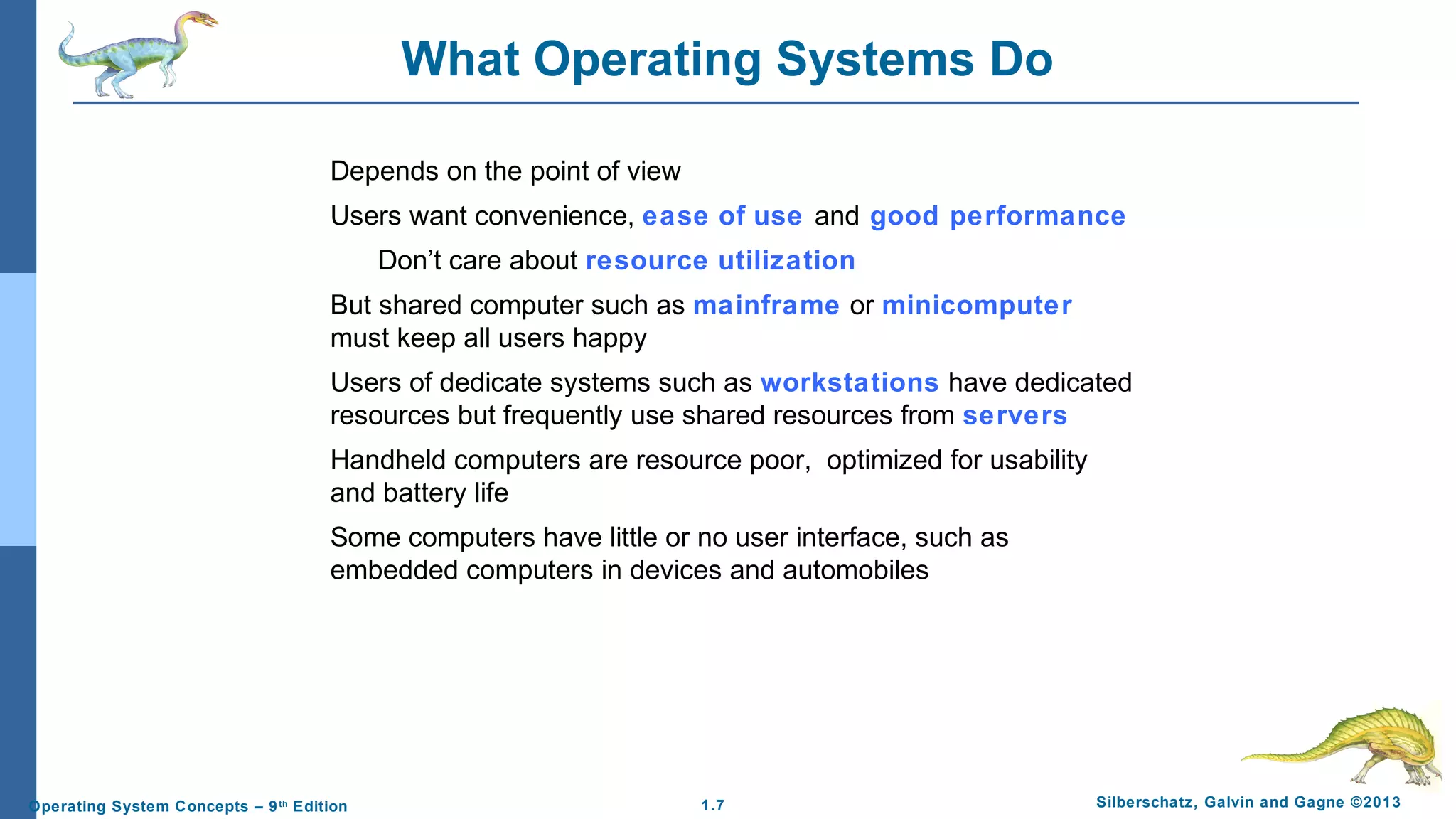 Chapter 1 Introduction To Operating System Ppt Operating Systems Computer Software And