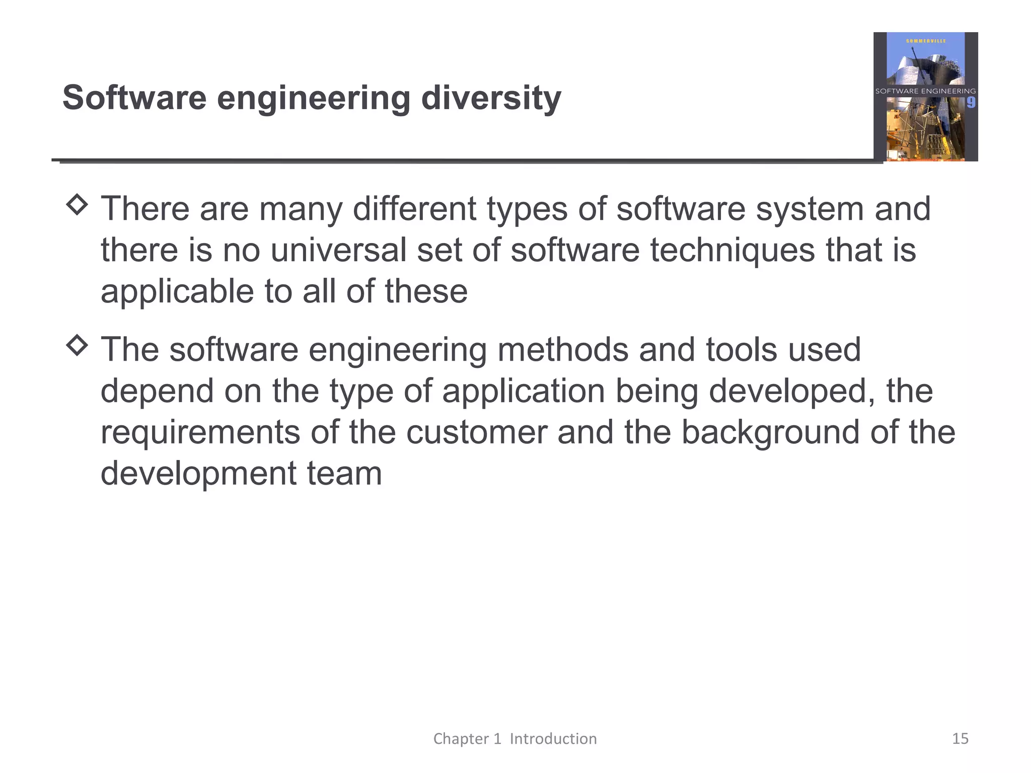 Ian Sommerville, Software Engineering, 9th Edition Ch1 | PPT