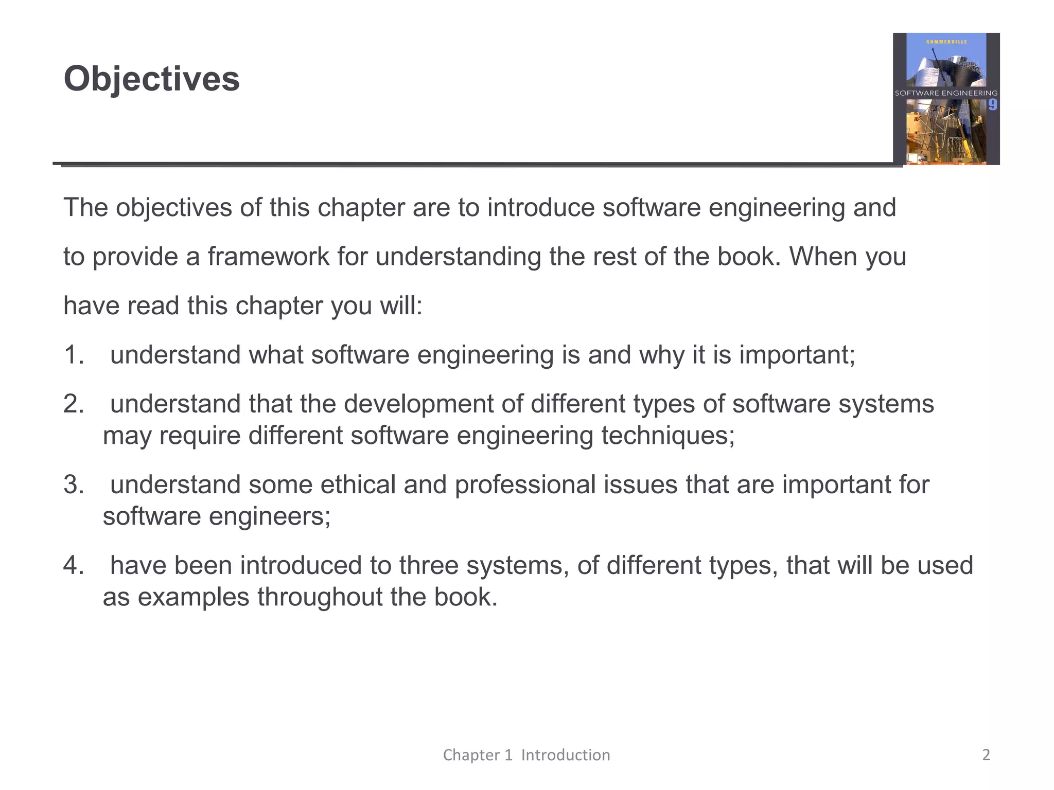 Ian Sommerville, Software Engineering, 9th Edition Ch1 | PPT