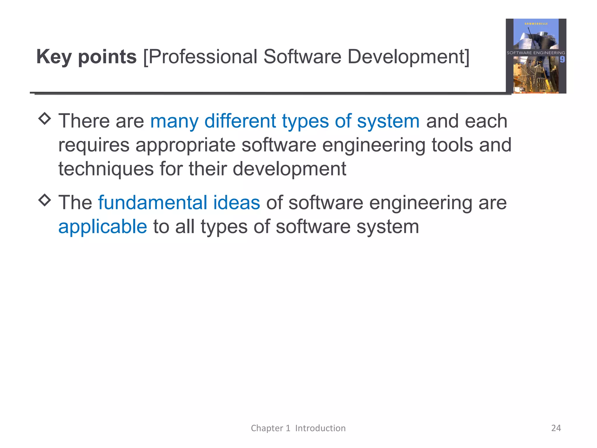 Ian Sommerville, Software Engineering, 9th Edition Ch1 | PPT
