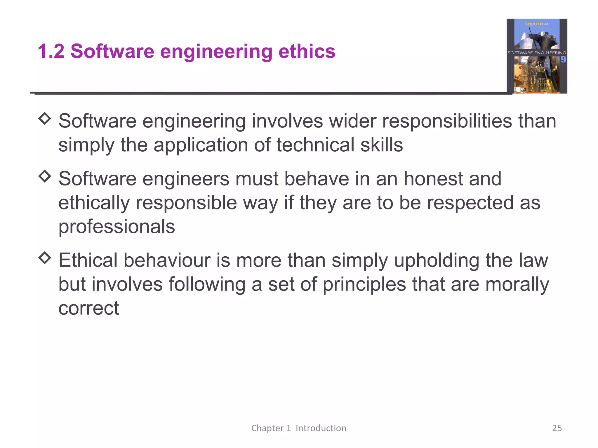 Ian Sommerville, Software Engineering, 9th Edition Ch1 | PPT