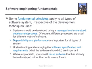 Ian Sommerville, Software Engineering, 9th Edition Ch1 | PPT