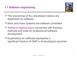 Ian Sommerville, Software Engineering, 9th Edition Ch1 | PPT