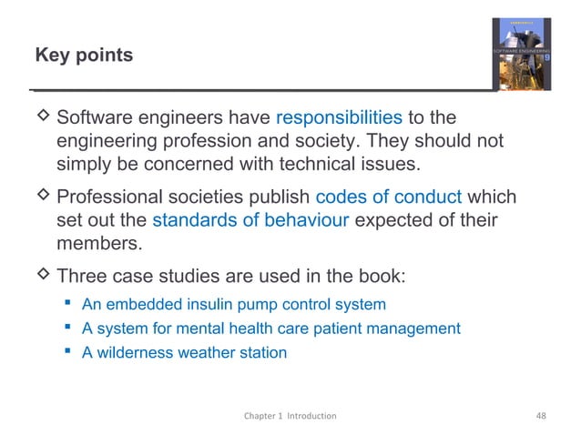 Ian Sommerville, Software Engineering, 9th Edition Ch1 | PPT ...