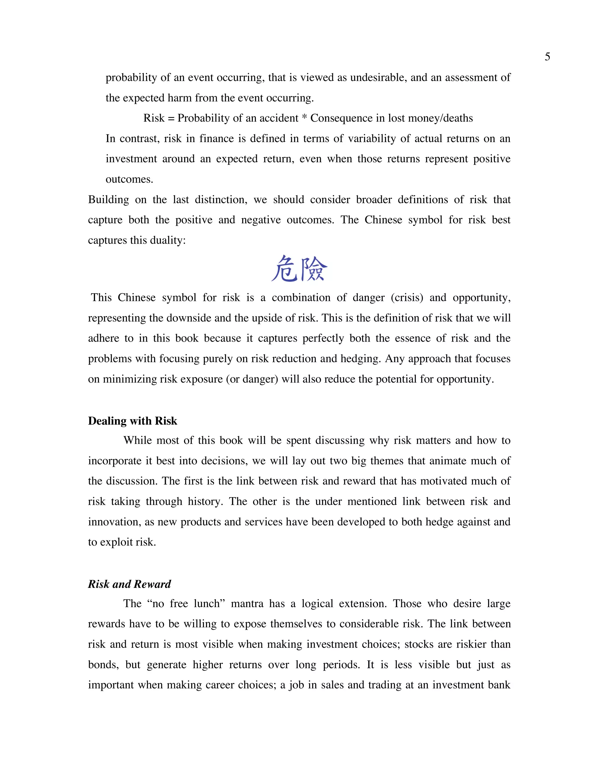 Damodaran Risk Management Ch1 | PDF