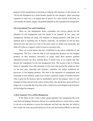 Damodaran Risk Management Ch1 | PDF