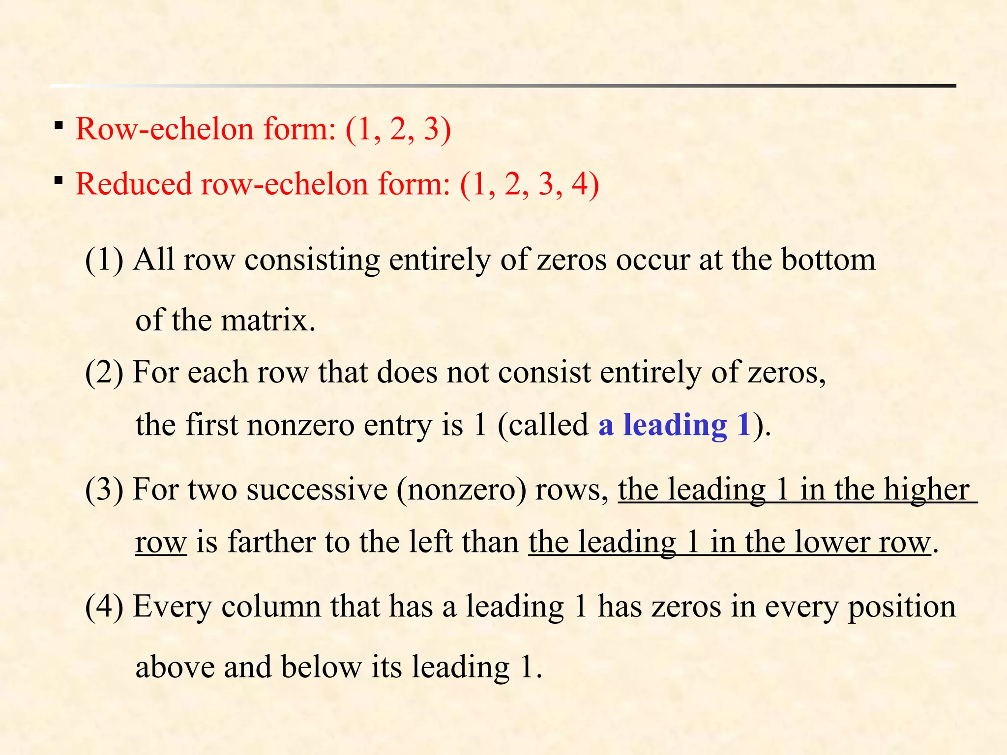 System Of Linear Equations Ppt