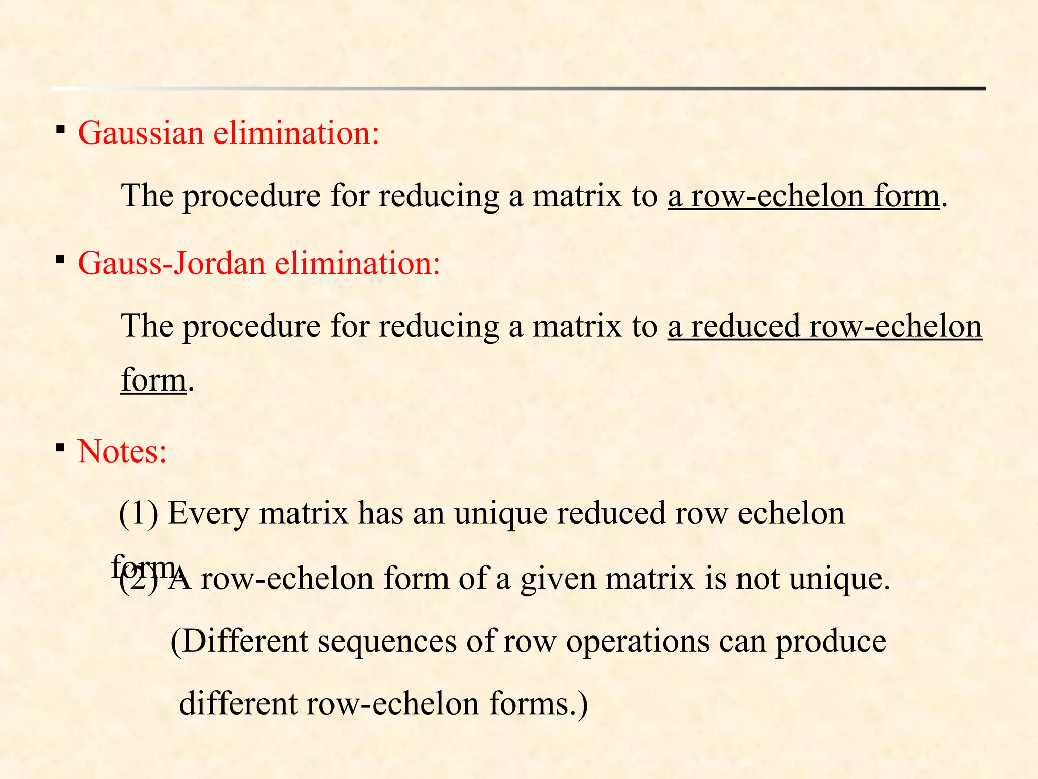 System Of Linear Equations Ppt