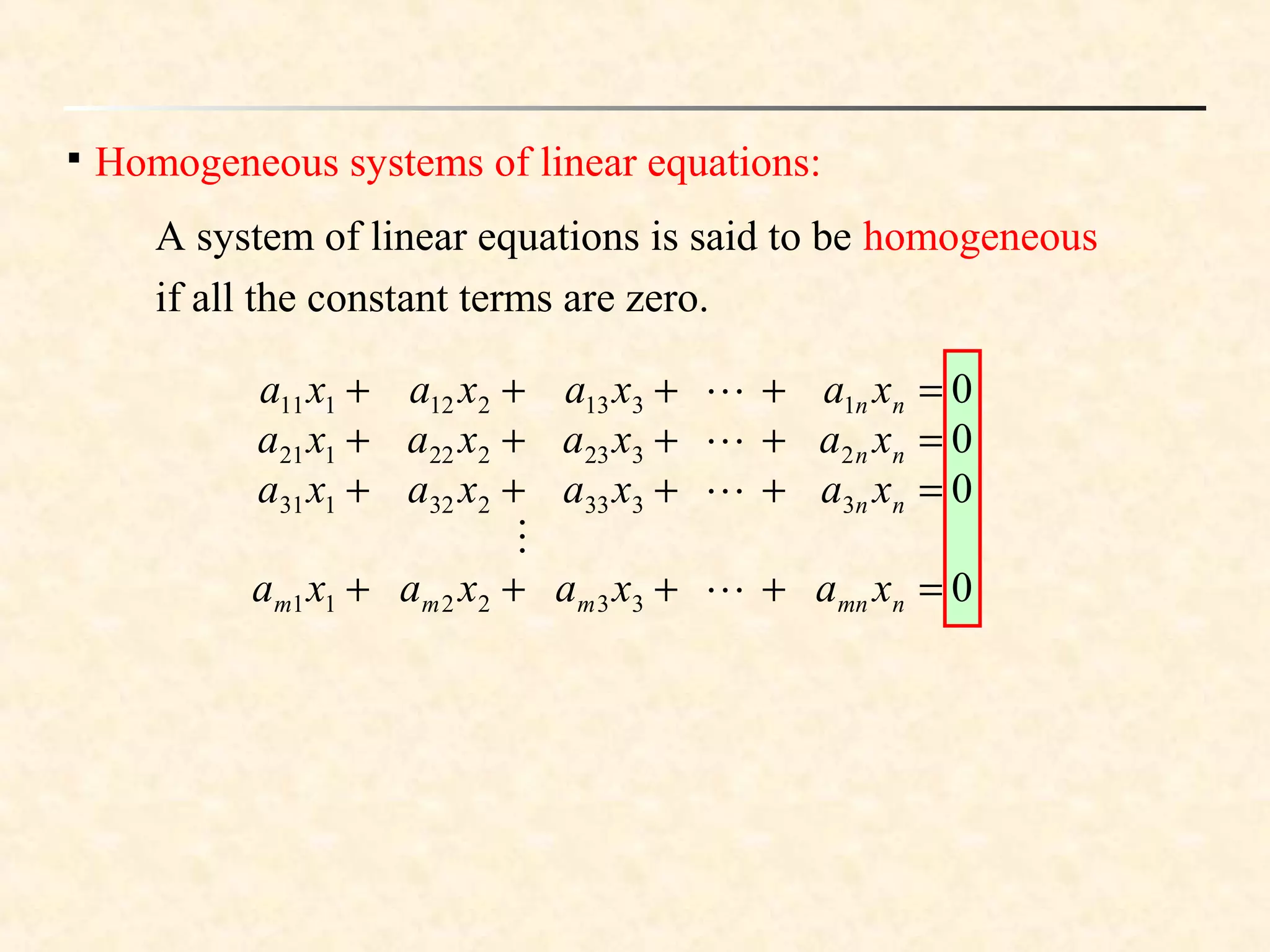 System Of Linear Equations | PPT