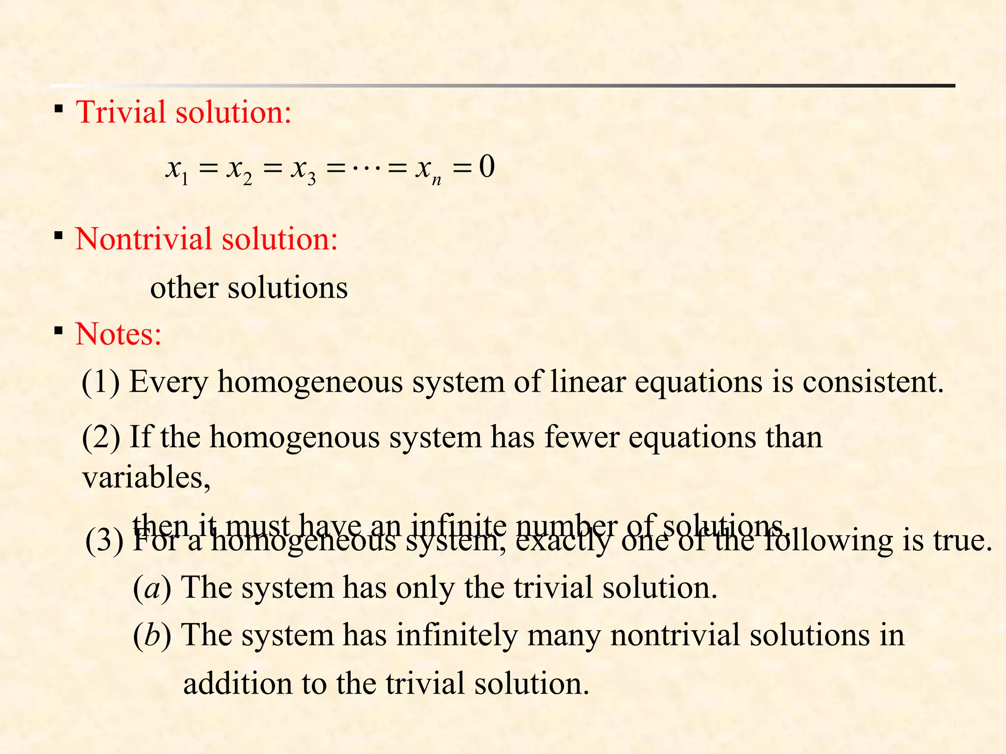 System Of Linear Equations Ppt